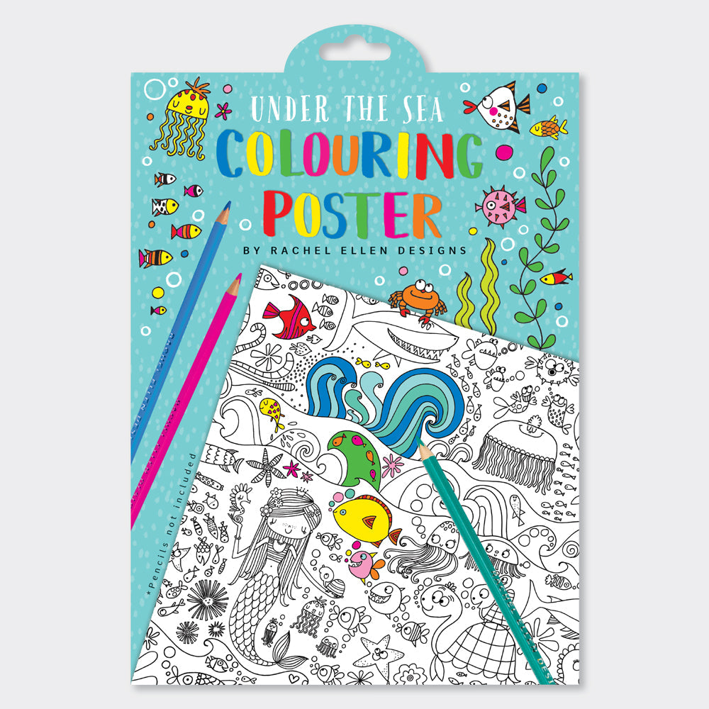Rachel Ellen - Under The Sea Dev Boyama Posterleri - Dinossi